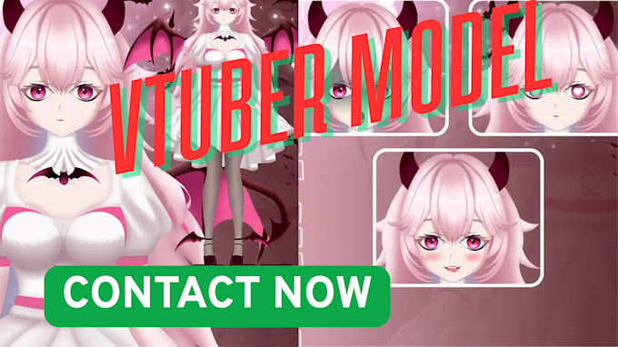 Custom vtuber model and live2d rigging, vbridger, vtube studio, vrchat ready by Kelvin_designe ...