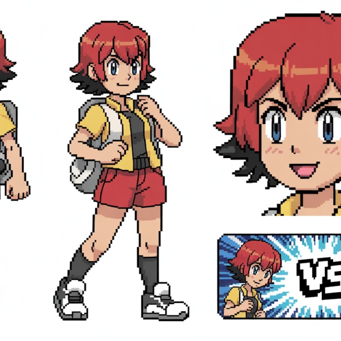 Make trainer sprite for pokemon and fakemon by Bigsamuel_ola | Fiverr