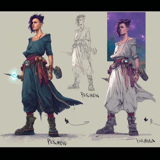 Create original character design and concept art for you, not ai by ...