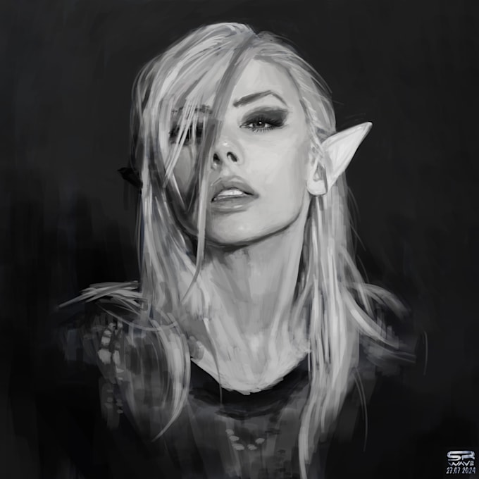 Draw individual portraits from photos by Sr_wave | Fiverr