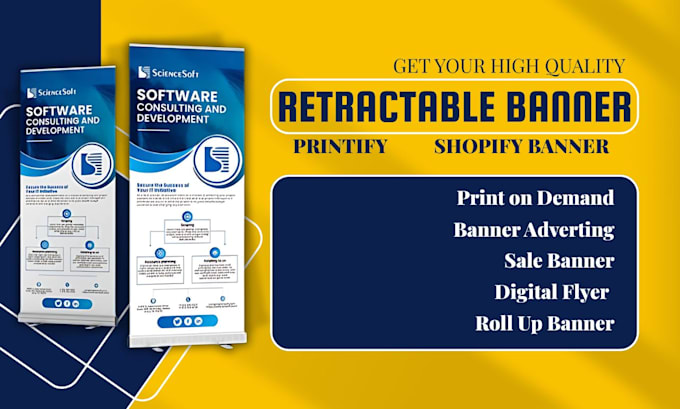 Create a church retractable banner, shopify banner, sale banner ...