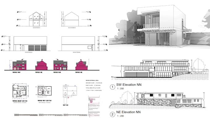 Renovation house plan, home addition drawing city permit blueprint ...