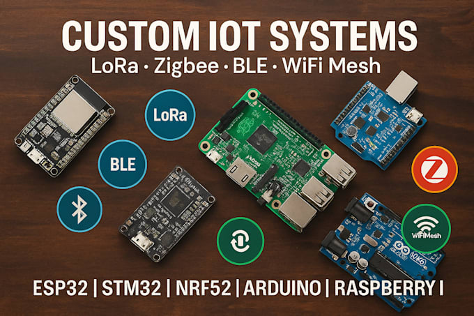 ¿esp32, stm32, nrf52, arduino raspberry pi compatible con lora, ble, wifi, malla, zigbee?