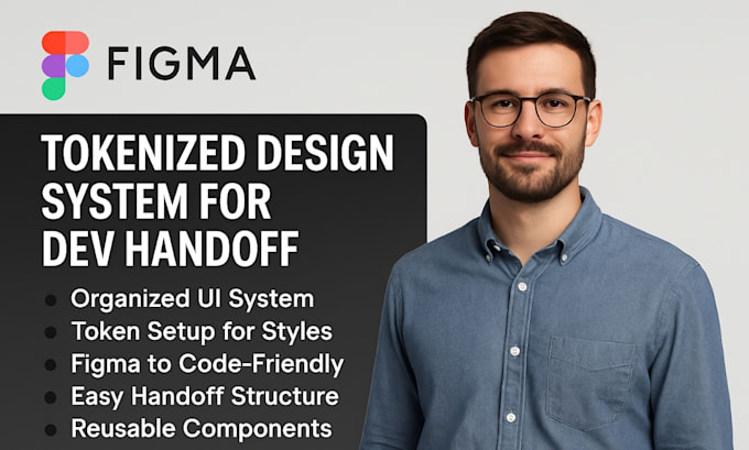 Build figma design system figma dev handoff design tokens tokenized design by Expert_ease0f | Fiverr