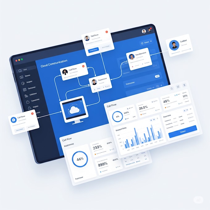 Build call flow auto dialer, sip trunk, ivr set up and did number with ...