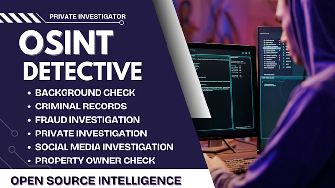Do online investigation osint background check private detective kyc open source by ...