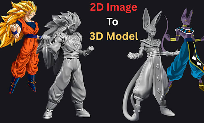 Convert your 2d sketch into detailed 3d stl model for print or ...