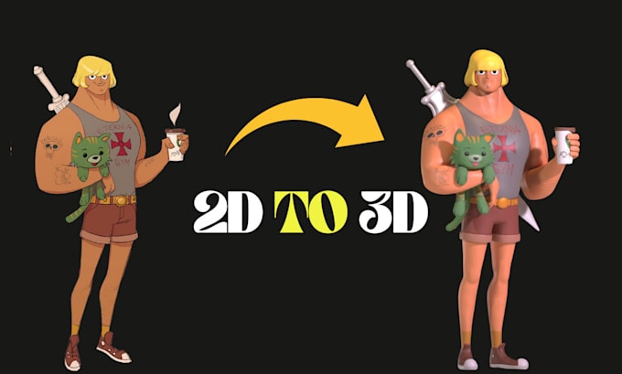 Convierte una imagen 2d o un boceto en un archivo stl de modelo 3d para ...