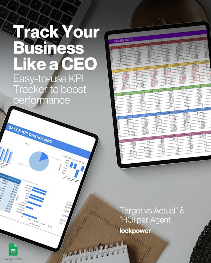 Design a professional kpi tracker in google sheets by Lockpower | Fiverr