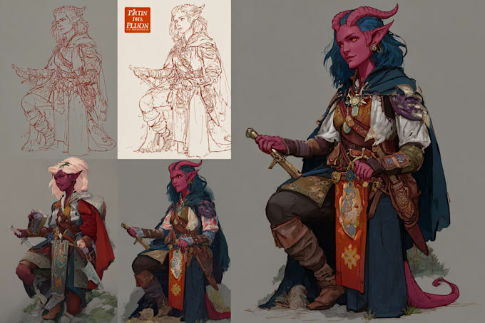 Draw your dnd character art or character design by Imkaange | Fiverr