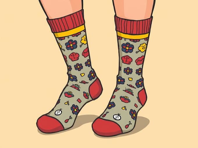 Draw a creative socks unique sock design for you by Zeareen92 | Fiverr