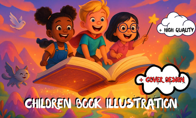 Create 3d children book illustrations and eye catching cover design by ...