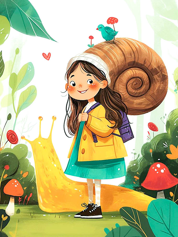 Illustrate children story book illustration watercolor by ...