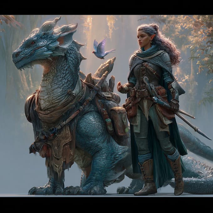Make a cool dnd character and fantasy concept art for you by Merinanee ...