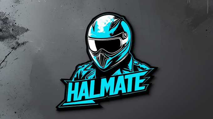 Creative bike halmate mascot logo by Nesan_saju | Fiverr