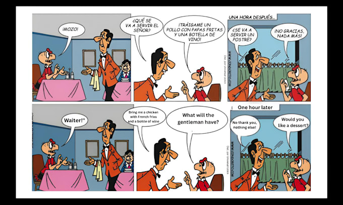 Translate your comic strips, graphic novel to spanish, german, japanese ...
