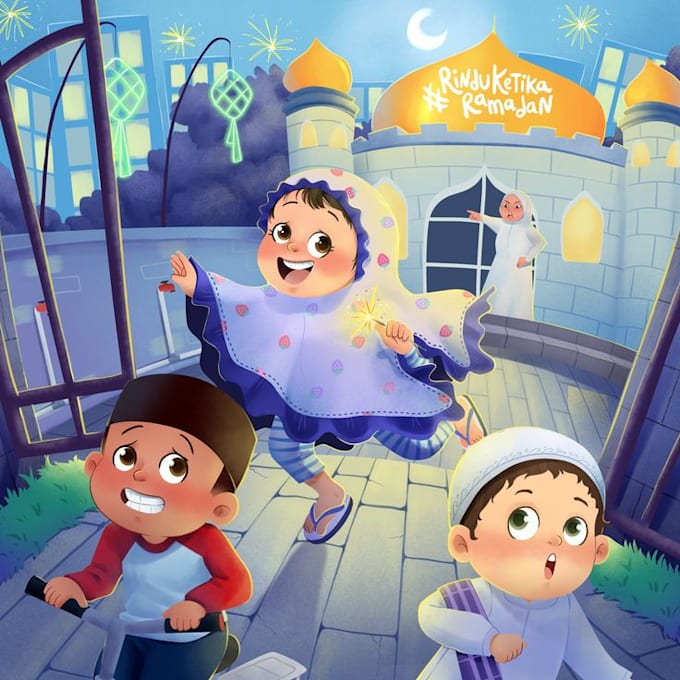 Draw islamic designs and muslim kids book illustrations by Jensoncruzz ...