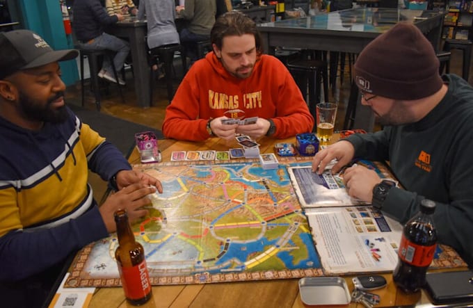 Draw tabletop board game illustration playing card game design concept ...