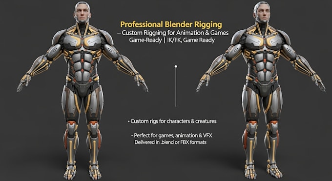Rig characters in blender with pro facial and game ready setup by ...