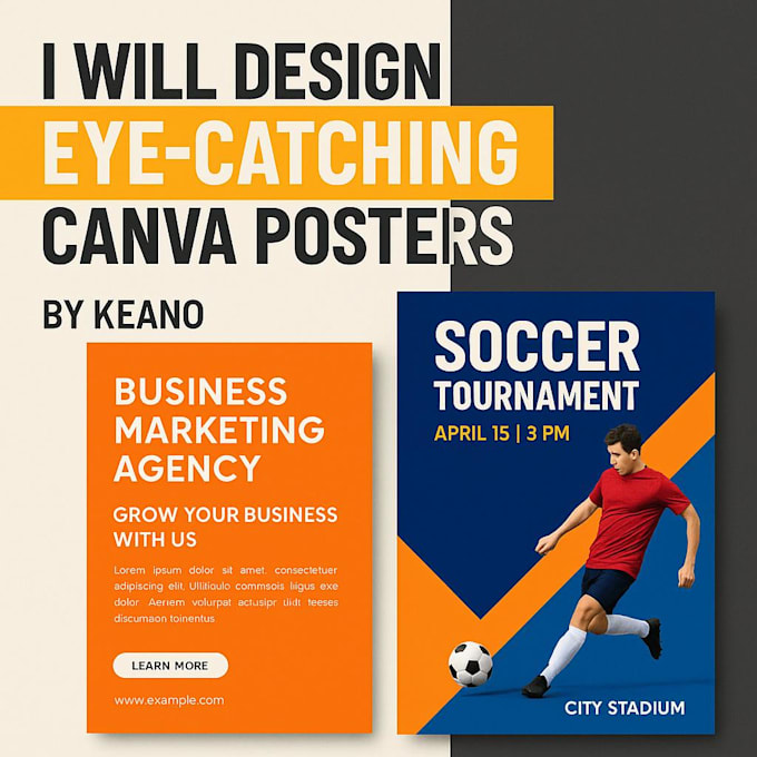 Design clean sports and business posters by Flyerfuel | Fiverr