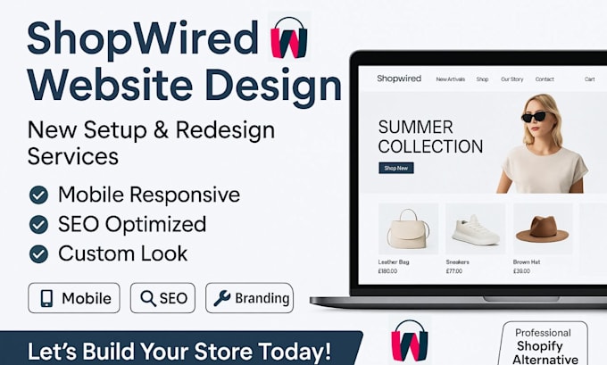 Design and redesign your shopwired ecommerce website by Temmy675 | Fiverr
