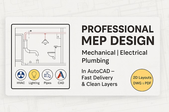 Design detailed mechanical and electrical mep layouts in autocad by ...