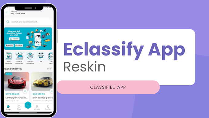 Service de relooking de l'application eclassify