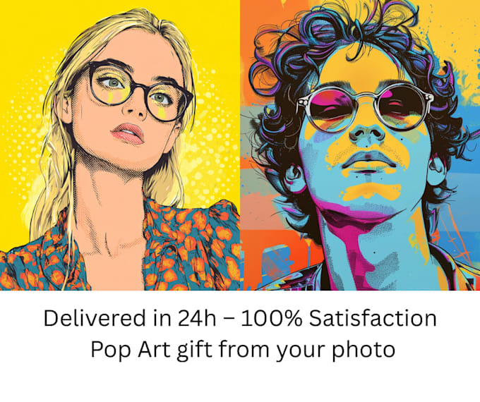 Create a fun pop art cartoon portrait of you by Suzystudio | Fiverr