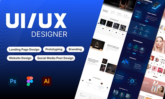 Design stunning figma ui ux, landing pages, prototypes, and app ...