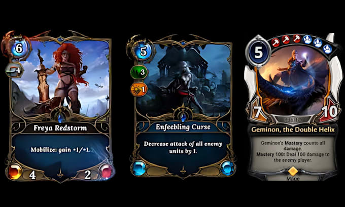 Draw card game design, card game art, board game, trading card game ...