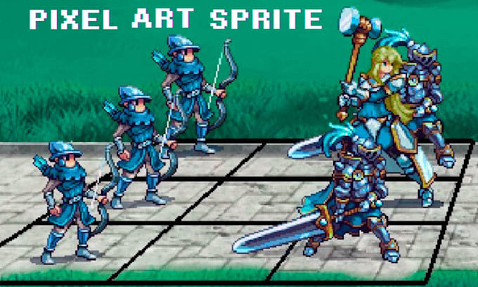 Create pixel art sprites pixel art sprite sheet pokemon trainer rpg ...