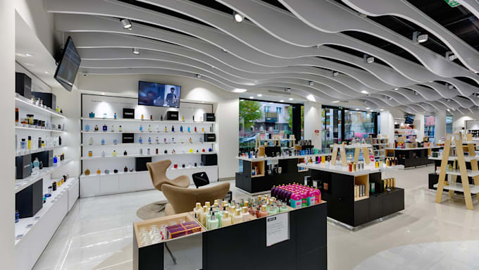 3d cgi commercial showroom, retail store, product display, mall ...