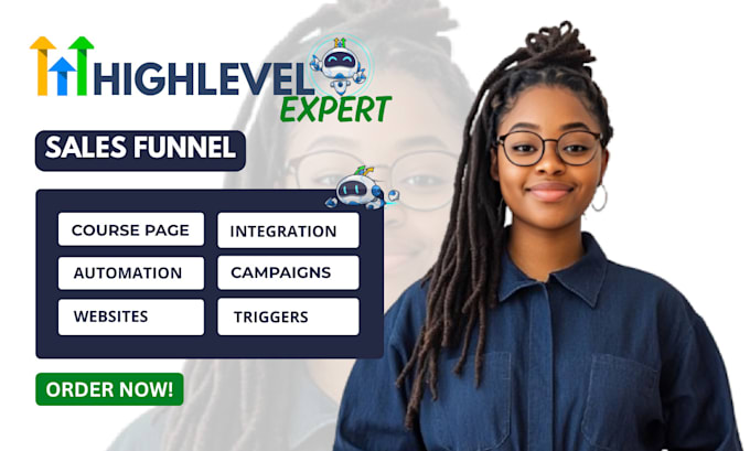 Setup gohighlevel sales funnel go high level website landing page ghl ...