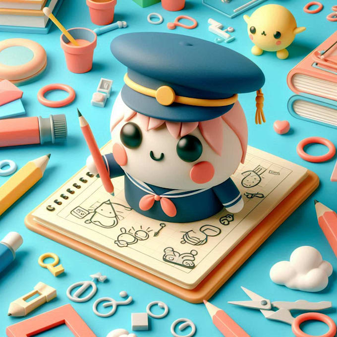 Create cute 3d model character modeling, printing by Pakatsooe52 | Fiverr