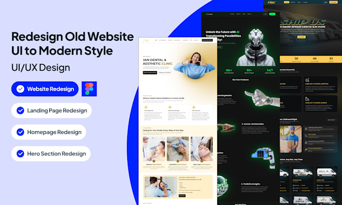 Revamp outdated website ui into a sleek, modern design by Moin_studio ...