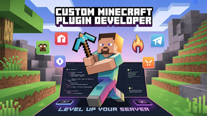 Code custom minecraft plugin for java, bedrock, paper mc, spigot, smp server by Maria_j6 | Fiverr