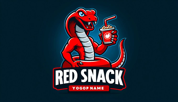 Design red snack viper mascot logo with source file in 12 hours by ...