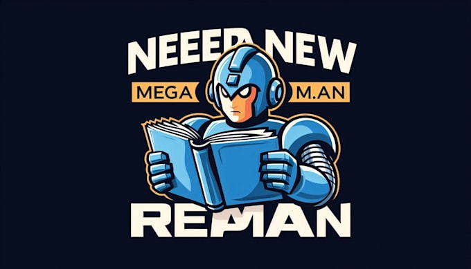 Make an mega man inspired human robot reader logo design in 12 hours by ...