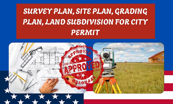 Draw survey plan, site plan, grading plan, land subdivision for city ...