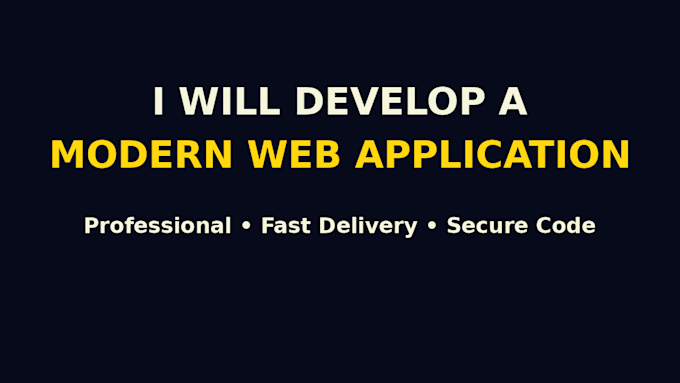 Develop a modern, responsive, and secure web application by J1mark | Fiverr