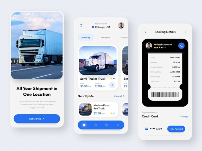 Develop logistic app truck booking app delivery app parcel delivery ...
