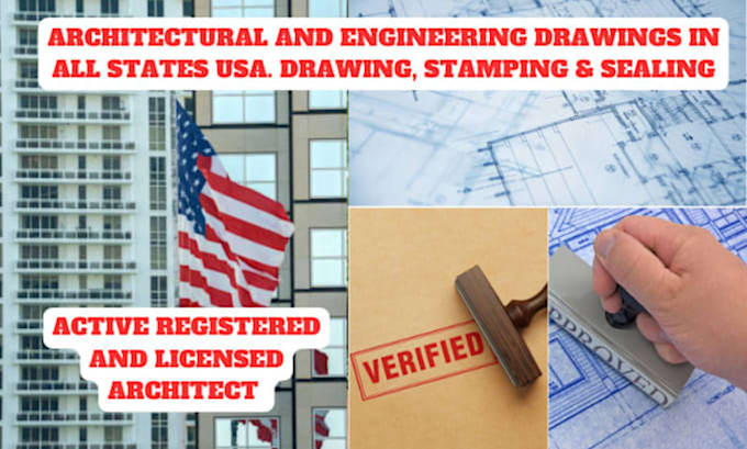 Draw review and stamp engineering plan architectural drawing floor plan ...