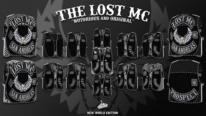 Create custom fivem clothing kuttes mc, mc vest, biker clothing by ...