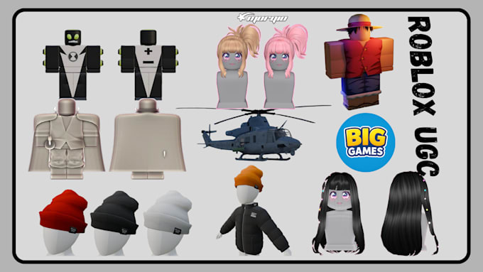 Design 3d roblox ugc accessories, roblox wearable, ugc model, roblox ...