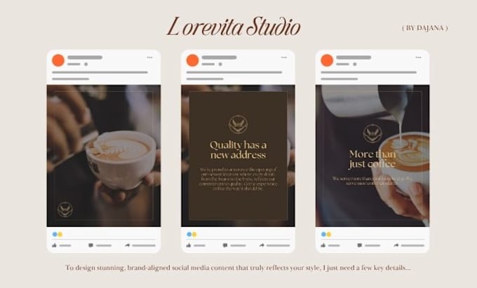 Design fancy social media posts, templates by Lorevitastudio | Fiverr