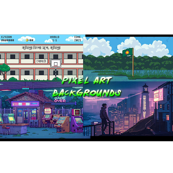 Make pixel art animation sprite isometric rooms ui and backgrounds for ...