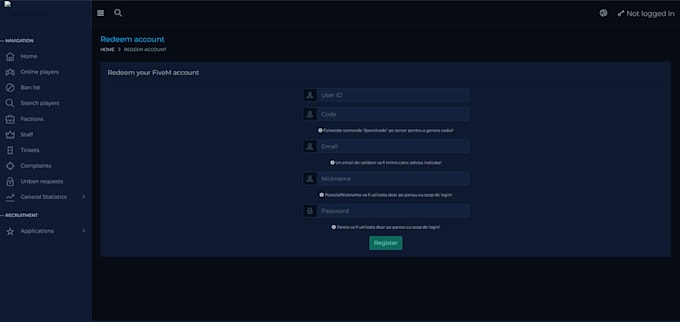 Create a custom rage mp or fivem admin panel with donation integration by Richard2q | Fiverr