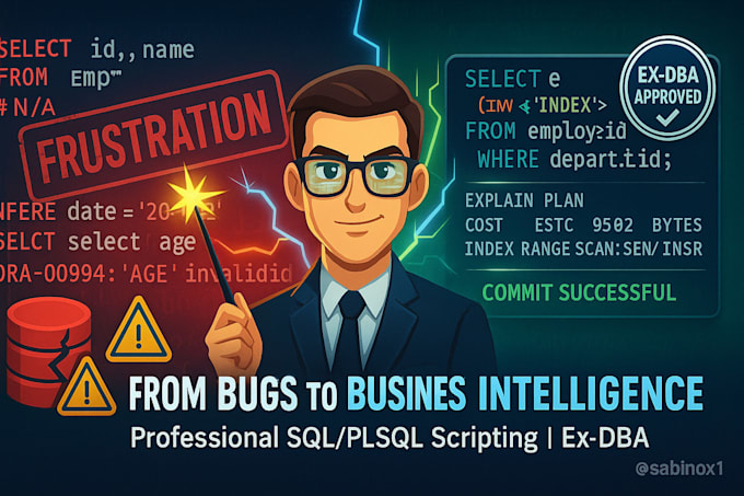 Write custom sql or plsql script by Sabinox1 | Fiverr