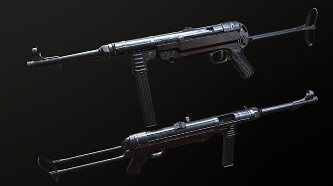 Build sci fi gun, uefn texture asset, 3d gun model, mini gun,fortnite ...