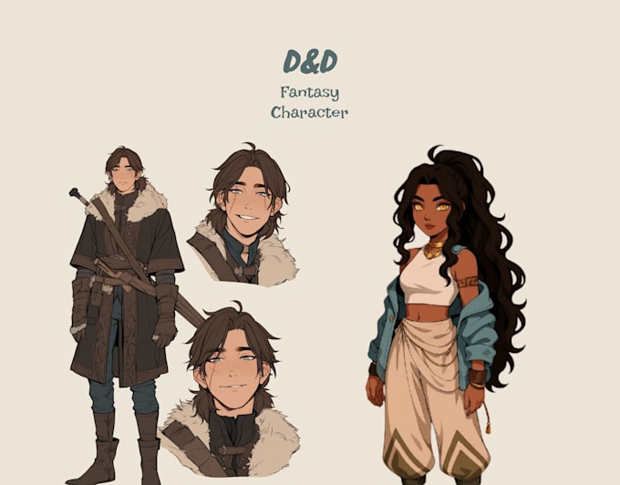 Draw dnd fantasy character design, concept art by Opeyemidavids90 | Fiverr